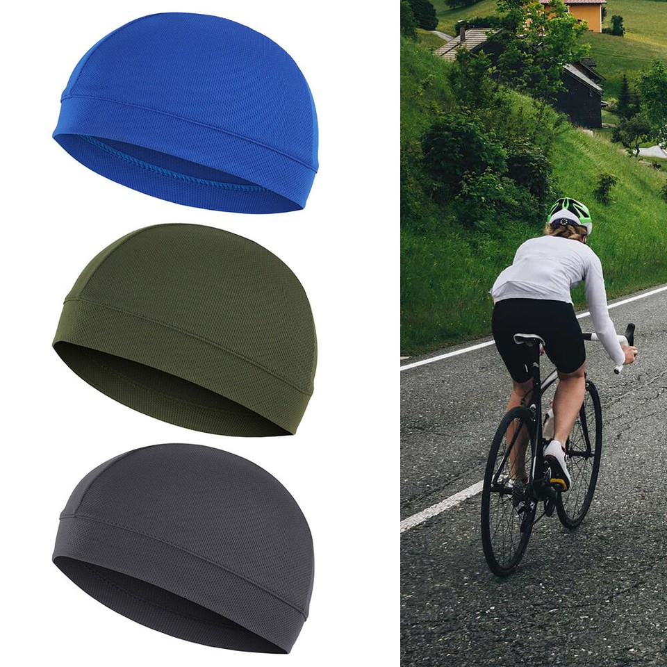 Moisture Sweat Wicking Cooling Bald Dome Skull Cap Helmet Liner Sport ...