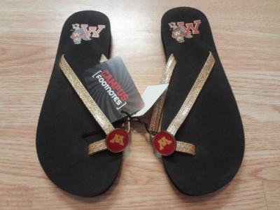 Women's Minnesota Gophers S (5/6) Flip Flops Sandals (Black) Campus ...