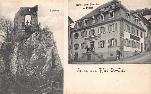 France - PFIRT Ferrette (68) Hotel zum Storchen J. Pfiffer - Schloss | eBay