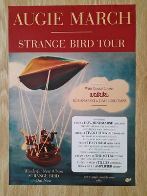 Augie March "Strange Bird" 2002 Australian Tour - Original Promo Poster ...