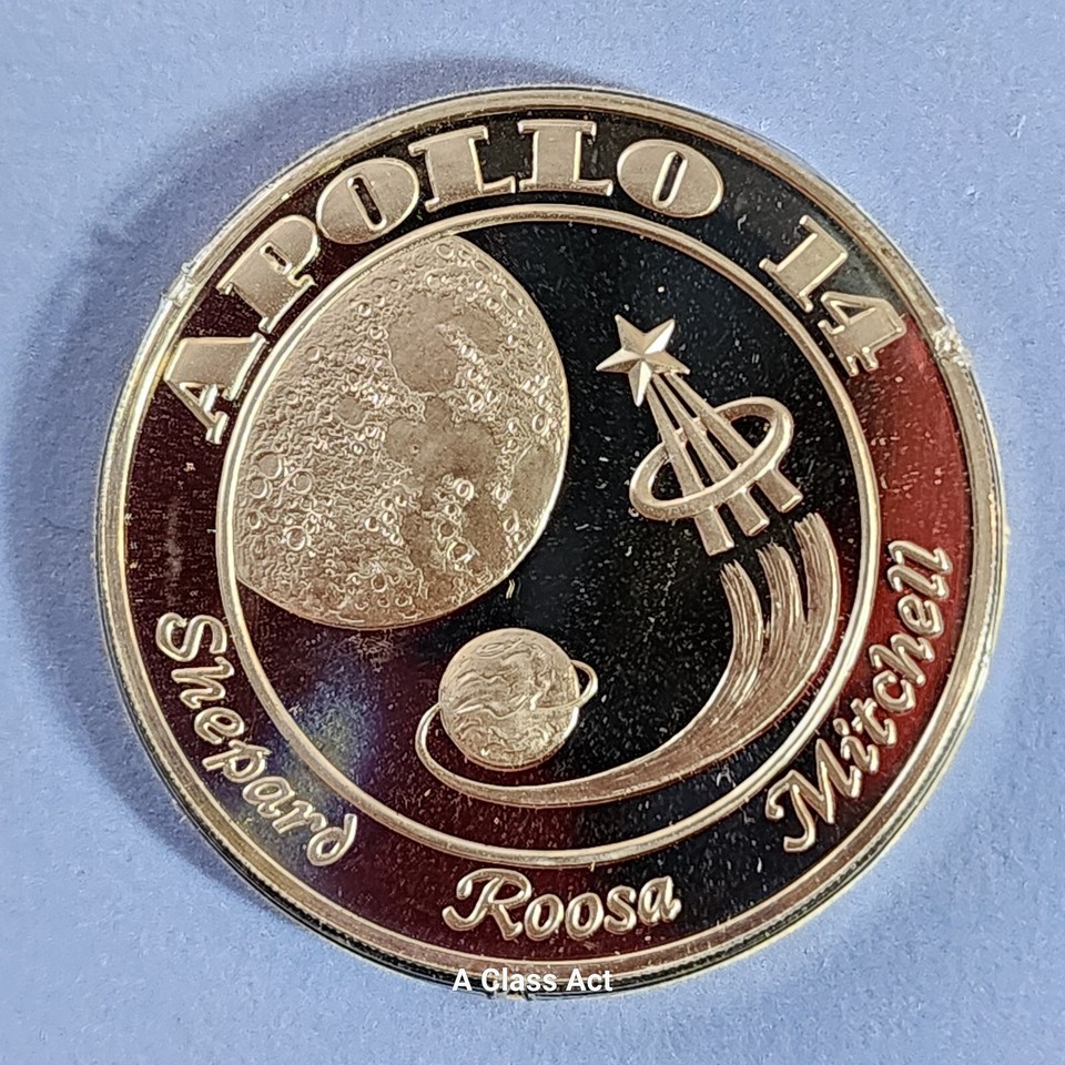 APOLLO 14 SHEPARD ROSA MITCHELL, APOLLO XIV COMMEMORATIVE Silver Round ...