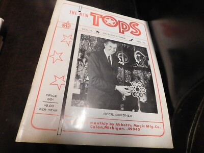 The New Tops Magazine Of Magic For Magicians 1966 October | eBay