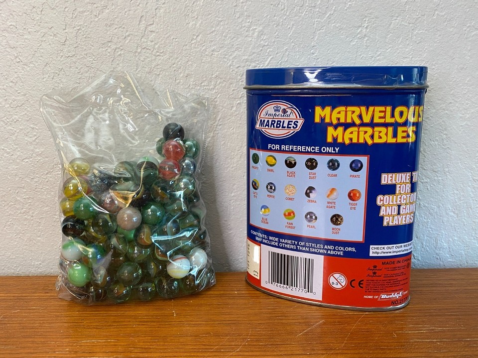 Imperial Marbles 120 set - Deluxe tin for collectors and Game Players ...