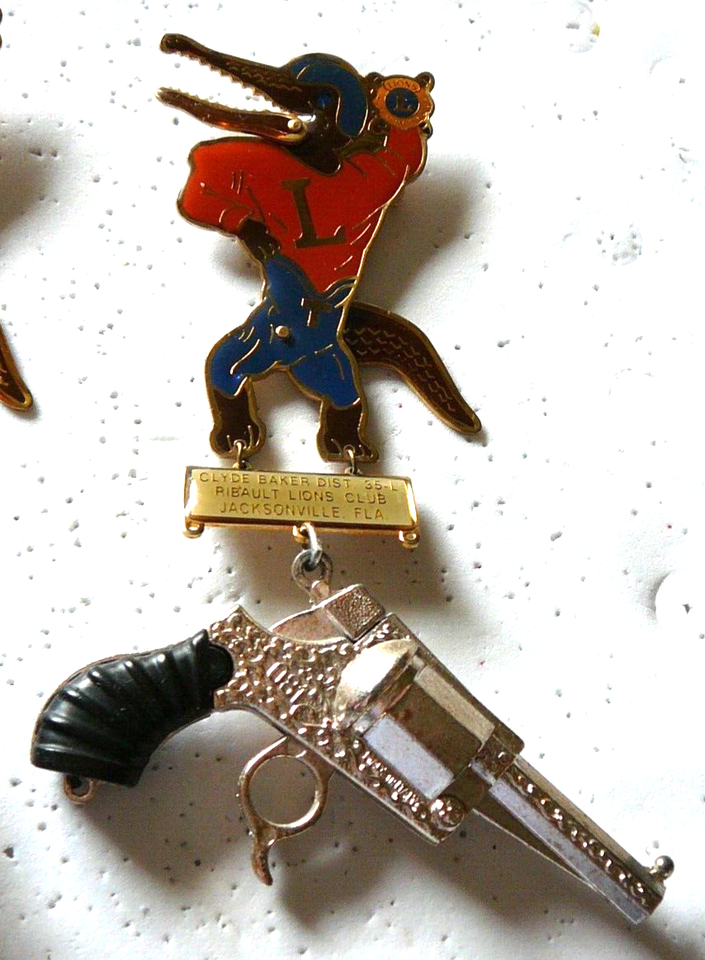Lions Club Pins - LARGE PINS, HUMONGOUS....2 HUGE FLORIDA PINS | eBay UK
