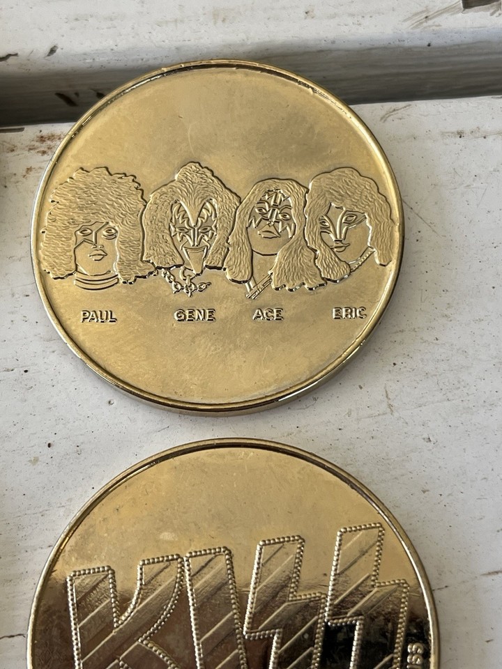 Vintage 1980 KISS Coin from Australia Unmasked Tour Eric Ace Gene Paul ...