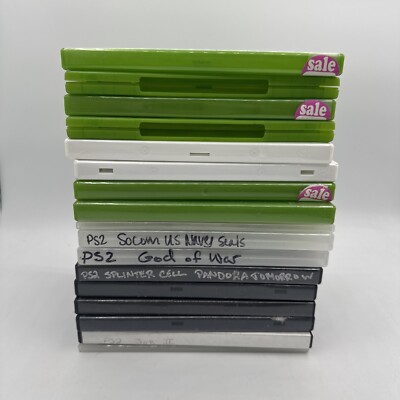 Lot of 17 EMPTY Cases Video Game Cases Xbox 360 PS2 Wii Playstation PS3 ...