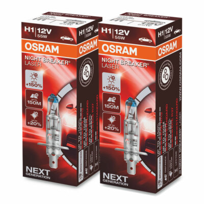 2x H1 Osram Night Breaker Laser + 150% next Generation Bulb Lamp ...