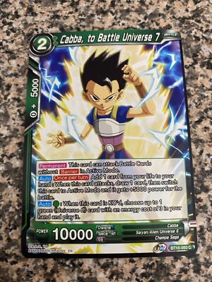 BT16-060C - Cabba, to Battle Universe 7 - Dragon Ball Super Card | eBay ...