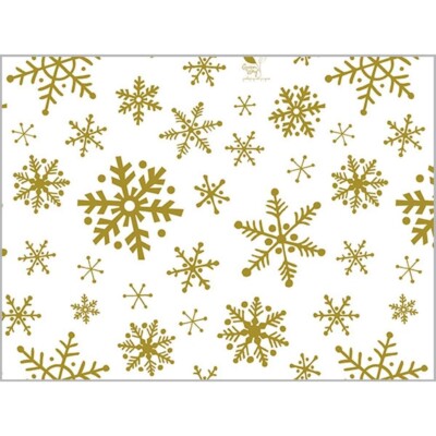Golden Snowflake Flurry Tissue Paper - 20in.X30in. - Avail. in Diff ...