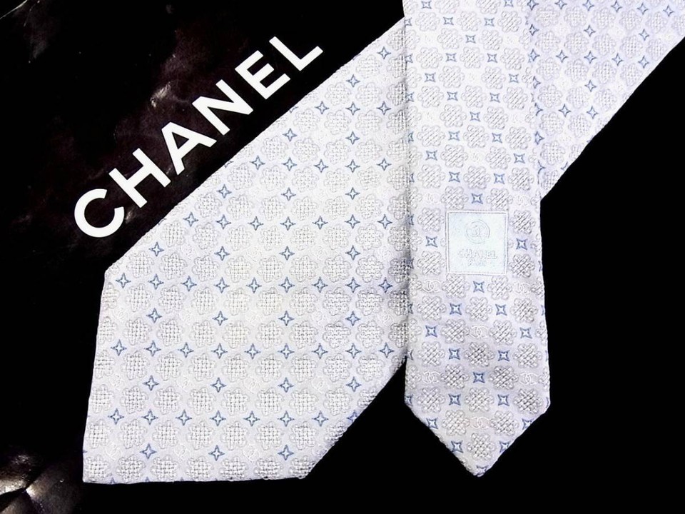 CHANEL Authentic Genuine Mens Tie Necktie Multicolor Silk Luxury ...