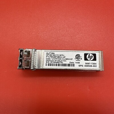 HP AJ718A 8G SW FC SFP+ FTLF8528P3BNV-HP 468508-002 For HP 8 Gbps ...