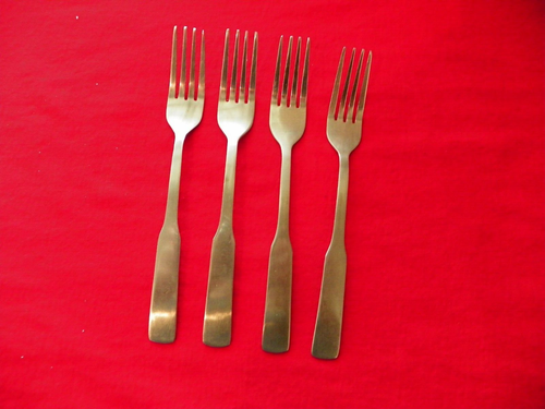 SET OF 4 BRANDWARE DINNER FORKS STAINLESS FLATWARE BOX 80 | eBay