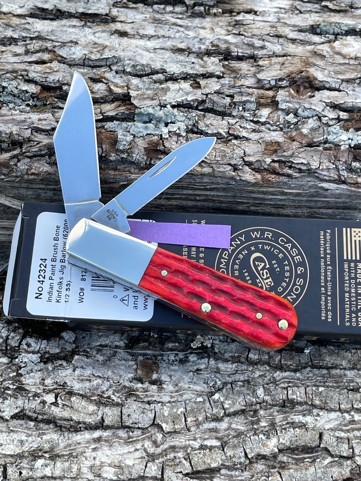 CASE XX *f 2025 KINFOLKS JIG INDIAN PAINT BRUSH BARLOW KNIFE KNIVES | eBay