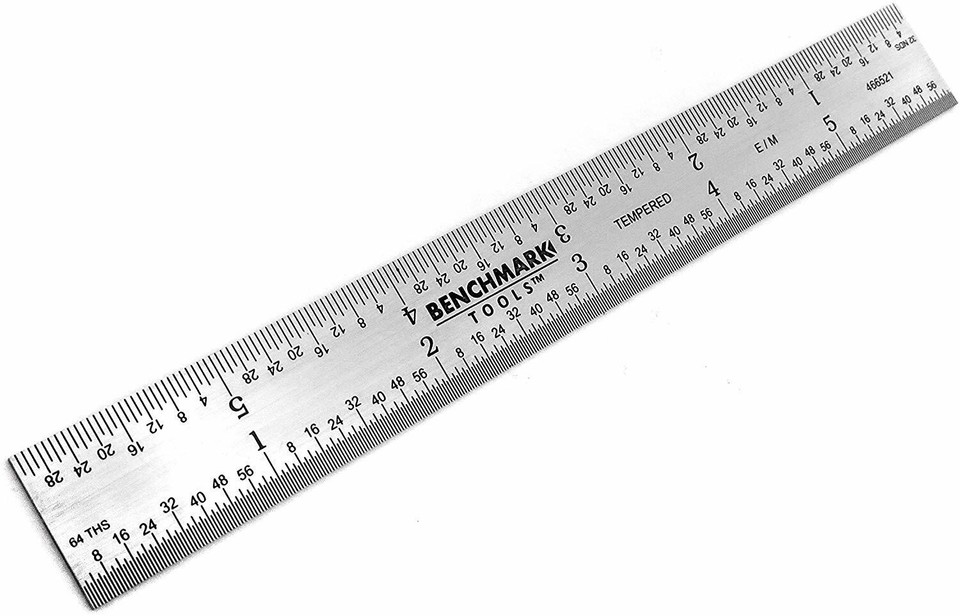 Benchmark Tools 150mm/6" Machinist Ruler English Metric Grad Satin ...