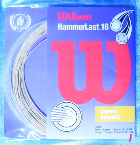Wilson HammerLast Kevlar Hybrid Tennis String 18 1.20mm Durablity 120 ...