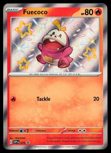 Fuecoco 079 Scarlet & Violet Black Star Promo Holo Pokemon Card | eBay