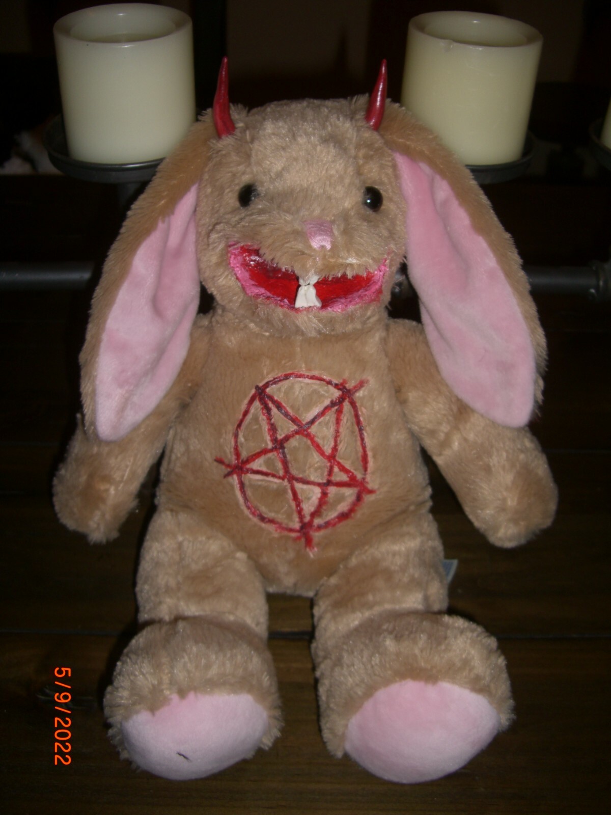 16" Evil Cute Devil Bunny Demon Rabbit Halloween Easter Horror Plush ...