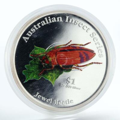 Cook Islands 1 dollar Jewel Beetle proof silver coin 2000 | eBay