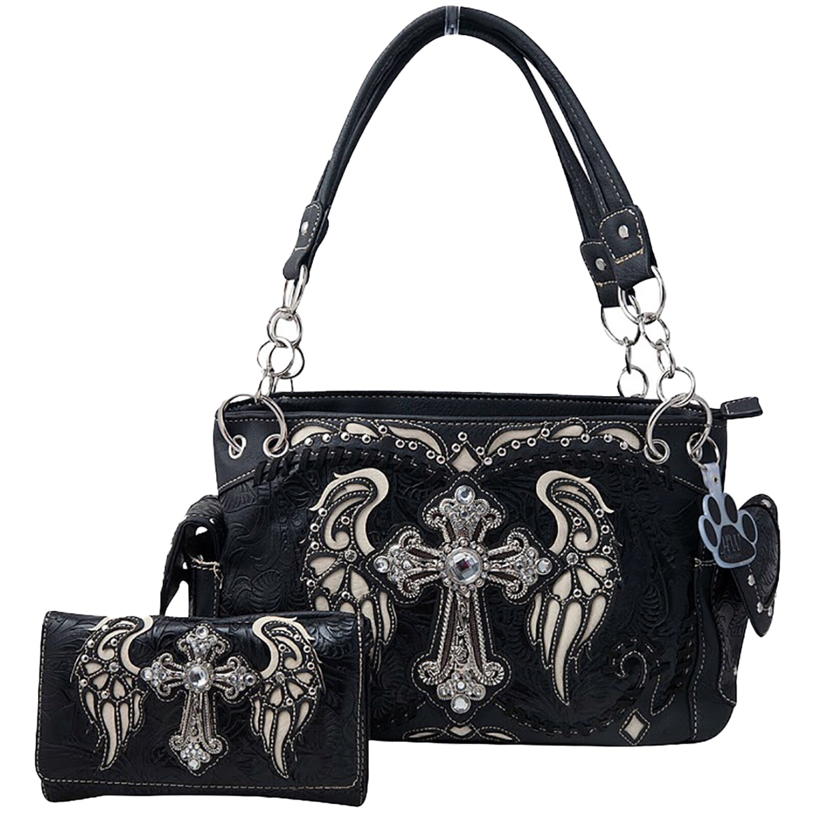 Western Purse For Women Bag Handbag Wallet Set Carry Conceal Cross ...