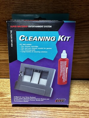 RARE VINTAGE SNES Super Nintendo Recoton Players Edge Cleaning Kit CIB ...