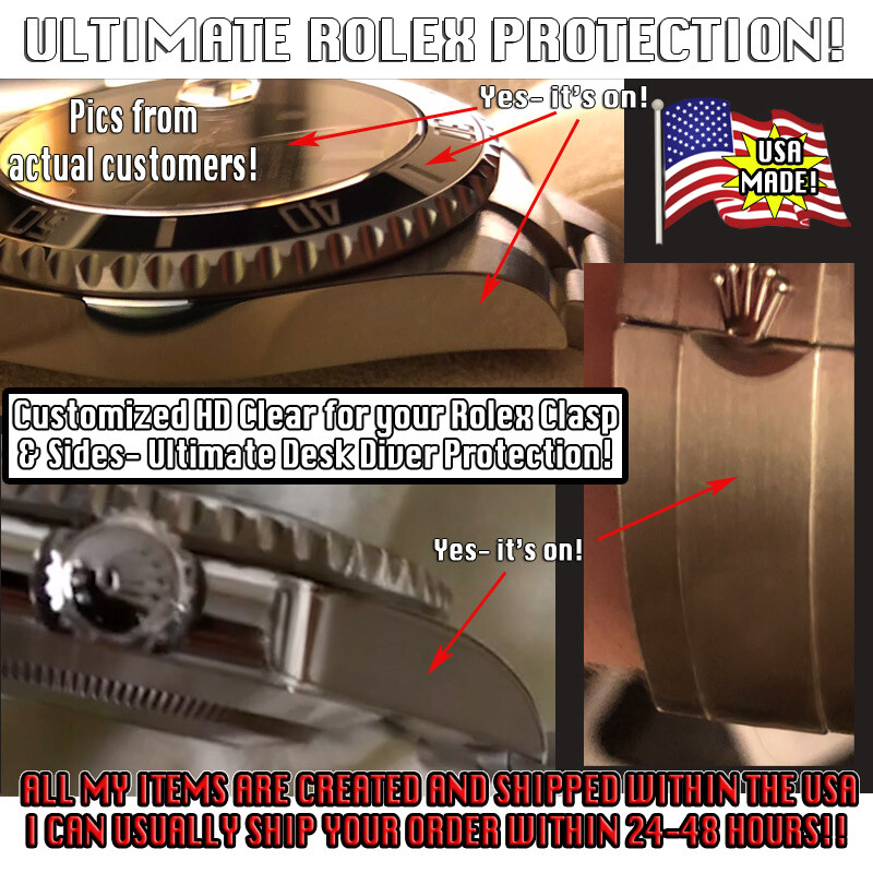 For-Rolex Datejust 41 1263XX Clasp/Sides/Crystal HD Clear Protectors ...