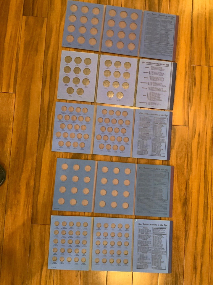 Whitman Coin Albums - Franklin Half, Large Cent, Mercury Dime, Quarters ...
