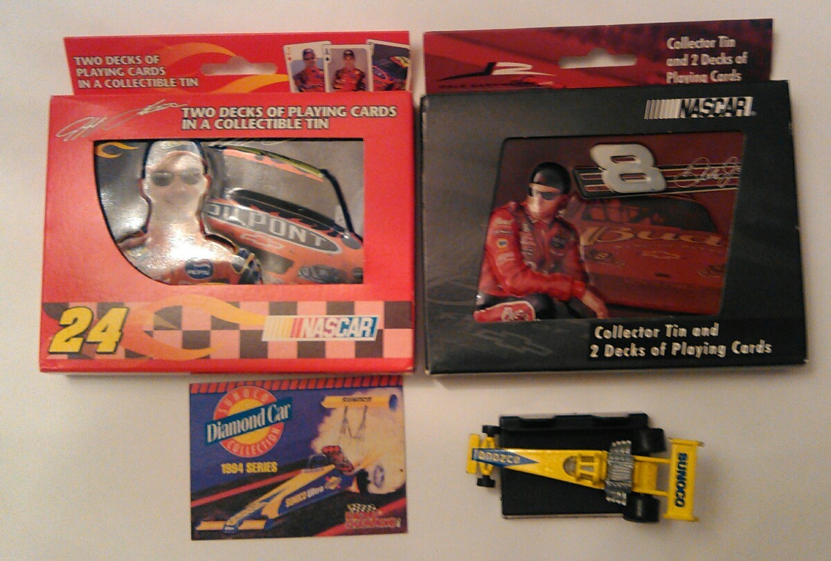 Lot NHRA # 94 SUNOCO DIAMOND CAR DRAGSTER Nascar Collector Tins Decks ...