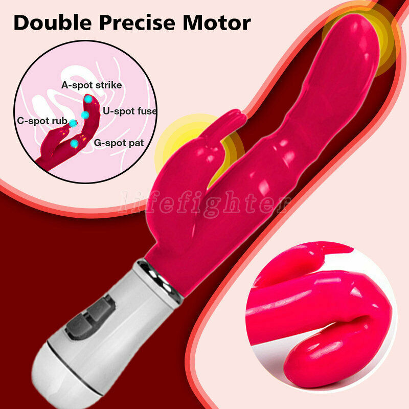 Waterproof Rabbit Vibrator G Spot Dildo Massager Women Adult Sex Toys