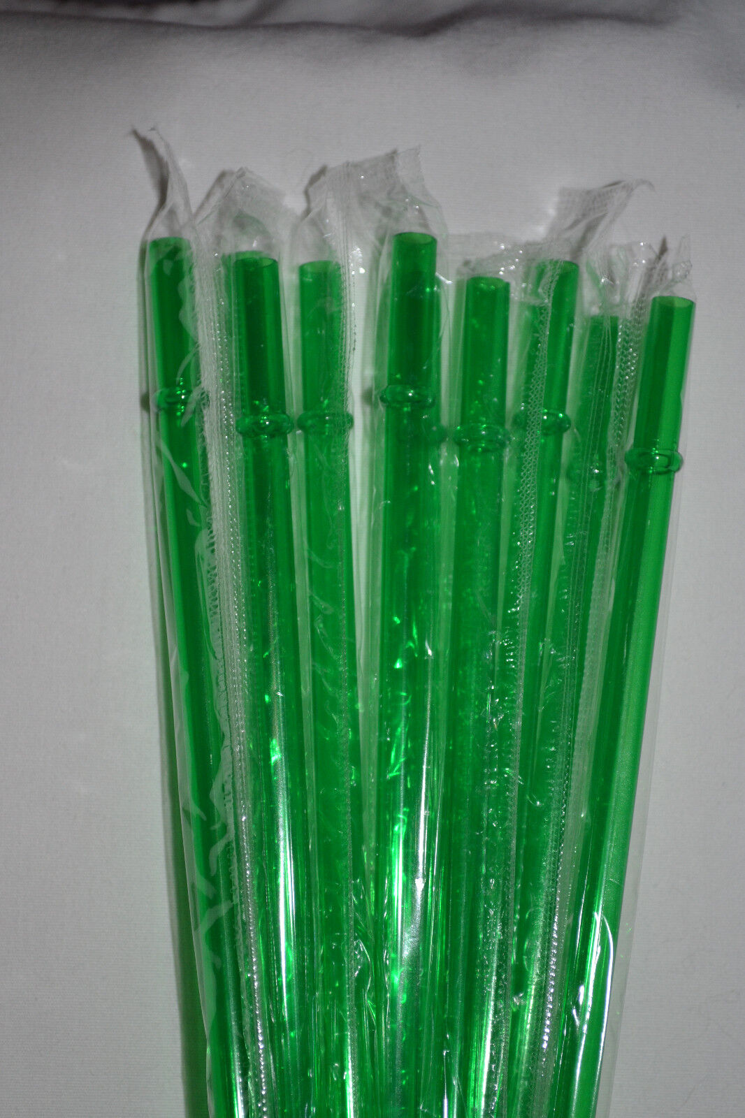 Reusable Straws Clear Solid Colors Plastic Acrylic 9” With Rings Bpa
