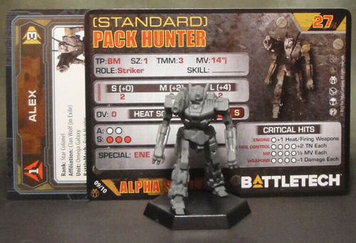 Battletech Pack Hunter, Mech / Pilot Cards - Catalyst Clan Ad Hoc Star ...