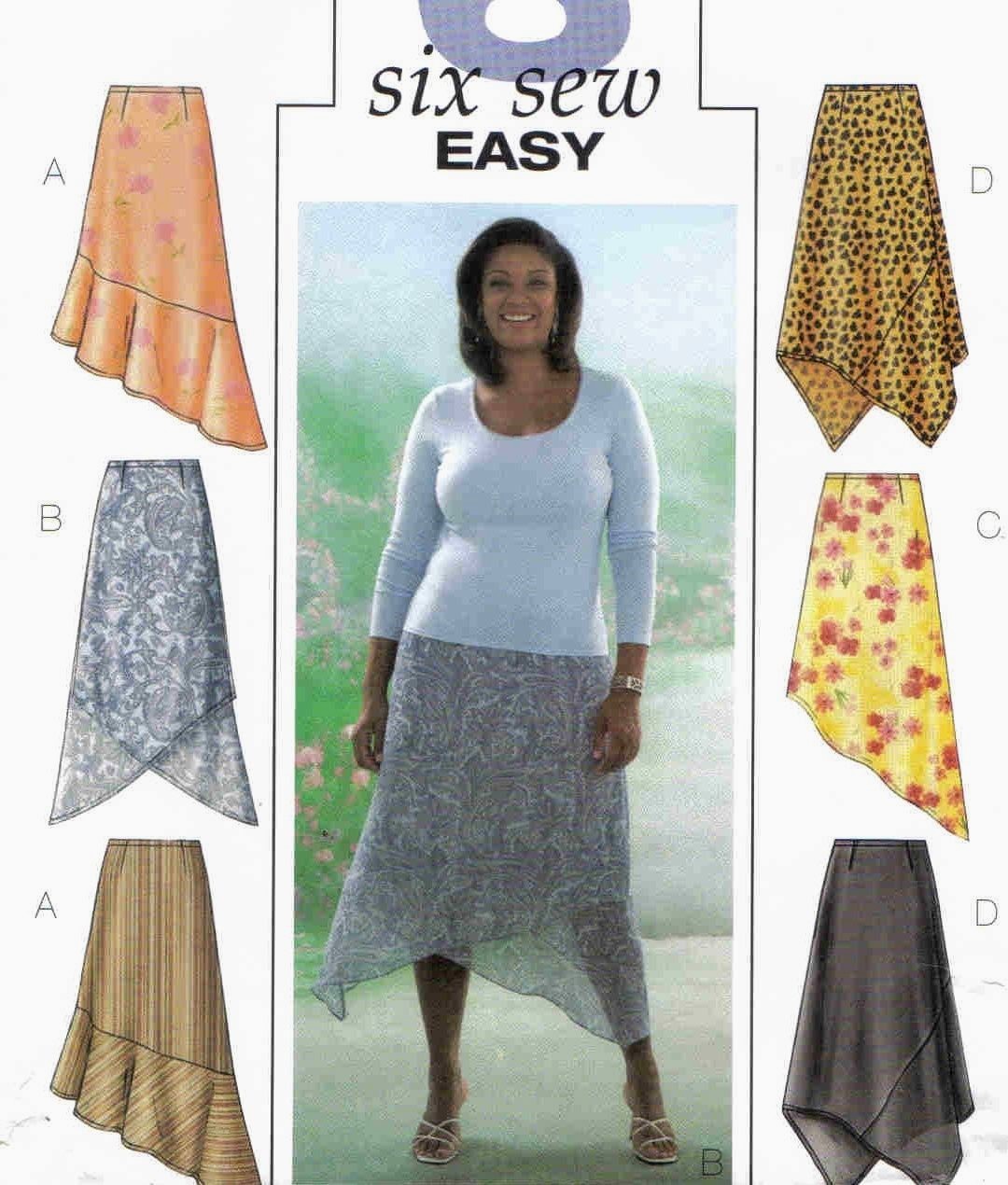 Women's Six Skirt Pattern Choice 16W-32W Butterick 4086 OOP | eBay