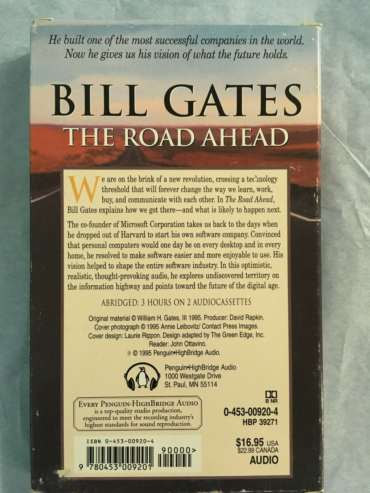Bill Gates The Road Ahead Cassette Book on Tape 1995 Microsoft ...