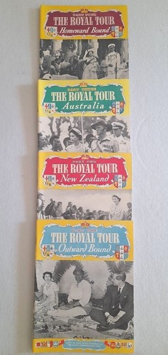 HM QUEEN ELIZABETH II ORIGINAL FIRST ROYAL WORLD TOUR SET OF 4 ...