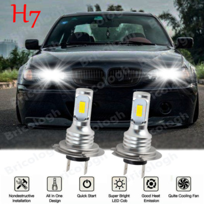 Xenon White 6000K LED High Low Beam Headlight DRL Bulbs For BMW E46 ...