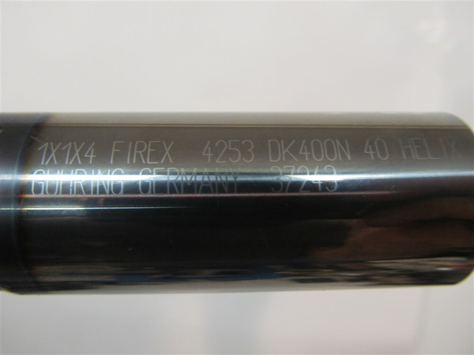 Guhring 9042530254000, 1"x1"x4"x7", 4 Flute,Firex Solid Carbide End ...