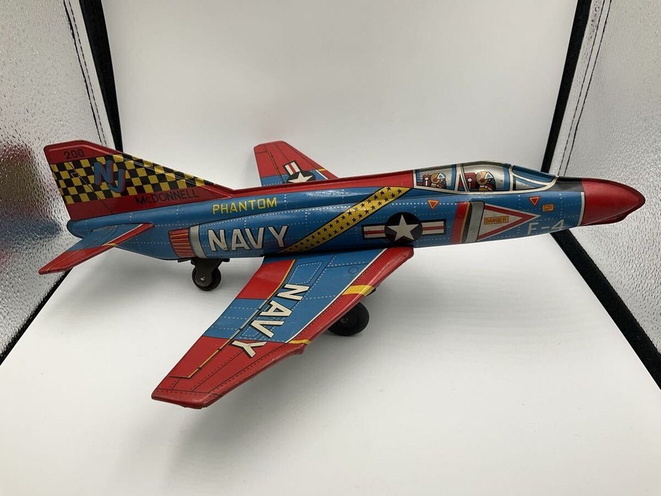 Masudaya F-4 Phantom Tin Toy Friction Modern Toys Fighter Jet NABY | eBay