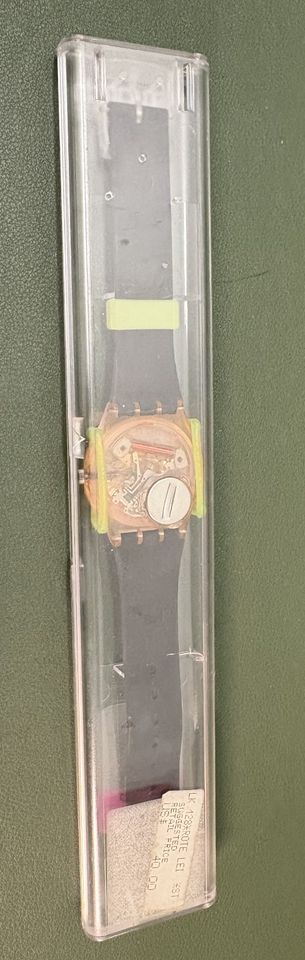 IN ORIGINAL BOX Vintage 1990 Swatch Watch BMX Model GP103 w Yellow ...