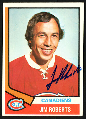 Jim Roberts Autographed Signed 1974-75 Topps Card #78 Montreal ...