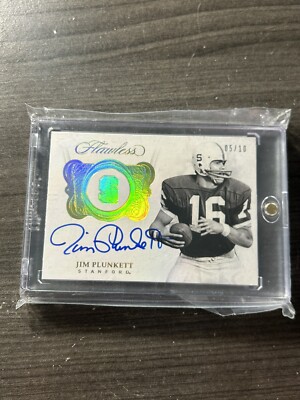 2018 Flawless Collegiate Jim Plunkett Greats Auto Autograph #/10 Sh | eBay