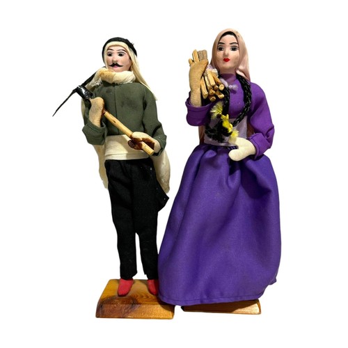 Vintage Pair Of Handmade Middle Eastern Dolls 9.25” | eBay