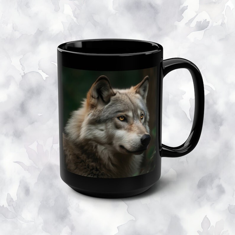 Wolf Mug Gift For Animal Lover, Animal Mug, Personalized Mug Gift for ...