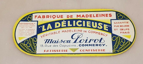 Label for Commercy madeleine box The delicious Poirot Commercy (55 ...