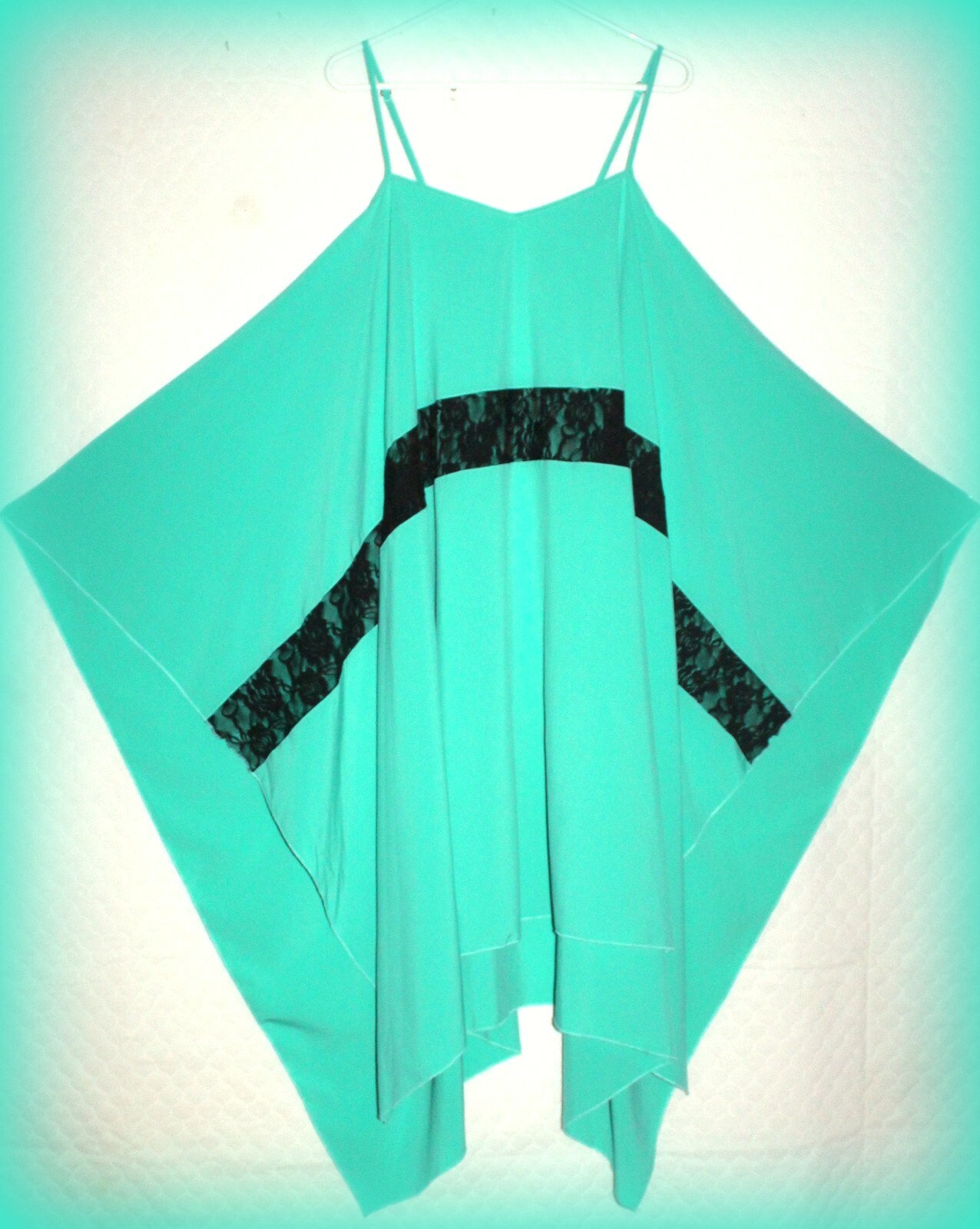Lorie Lester Boutique *NEW* Women's OSFM Teal Poly/Spandex Dress USA ...