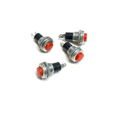 Push Switch 10mm Red Button SPST Momentary N/O OFF-ON Small Mini DS-316 ...