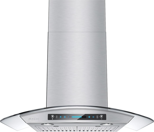 30-Inch Wall Mount Range Hood Tempered Glass 900 CFM, Kitchen Chimney ...
