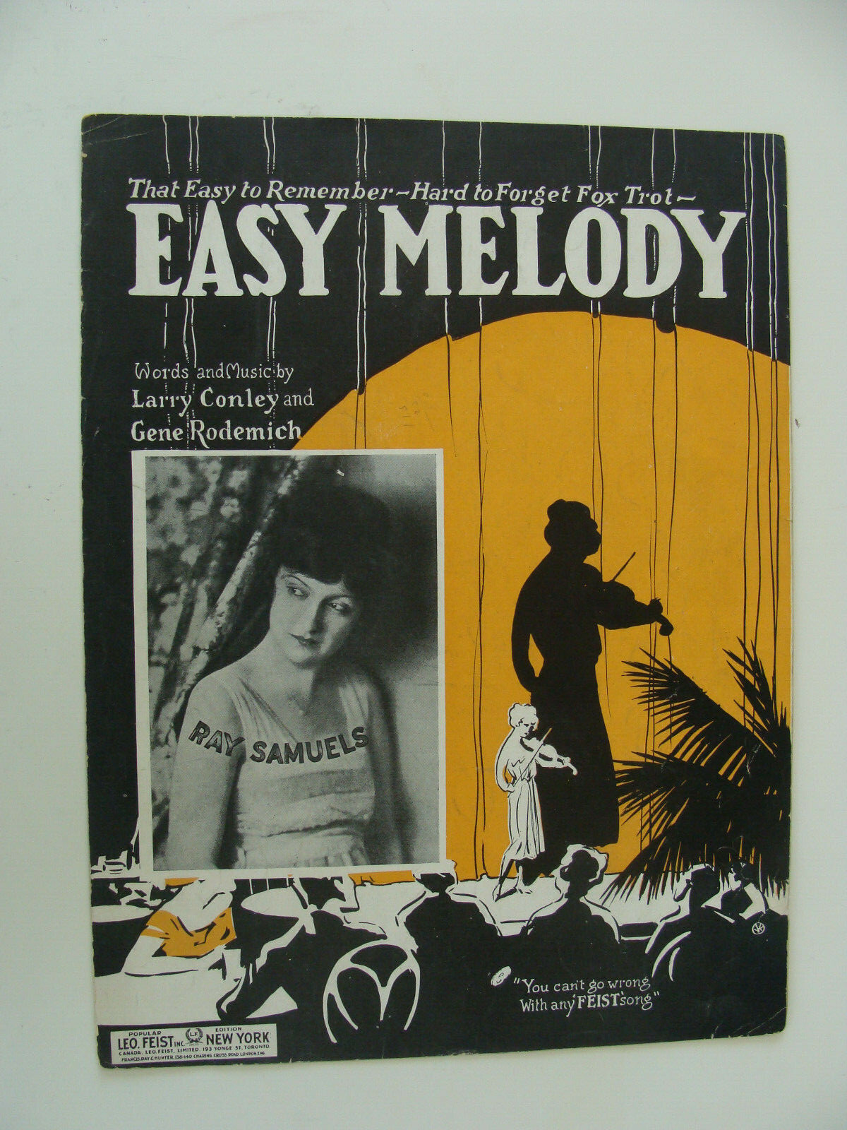 Easy Melody Fox Trot 1923 Larry conley Gene Rodemich Ray Samuels | eBay