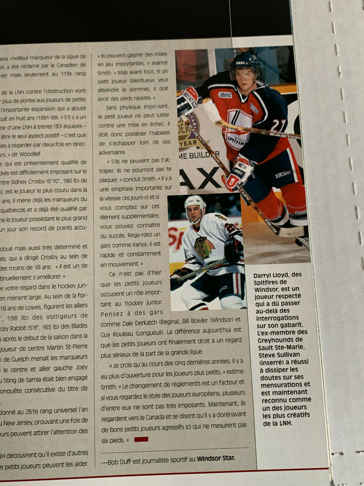 Espoirs Du Hockey Maxime Talbot Junior Hockey Magazine Francais 2003 | eBay
