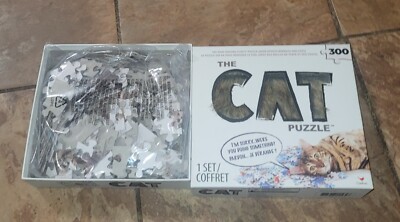The CAT Puzzle 300 Pieces FURRY in Box Complete! Hair Raising Fluffy ...