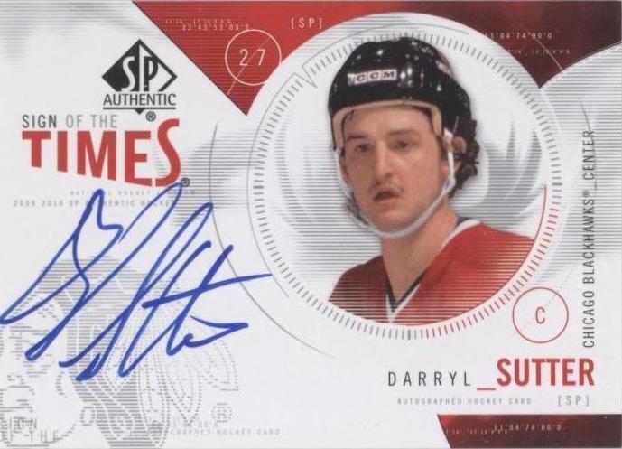 2009-10 SP Authentic - Sign of the Times Darryl Sutter #ST-DS (AU) for ...