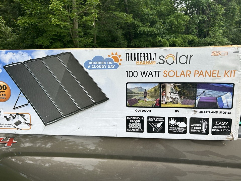 THUNDERBOLT MAGNUM SOLAR 63585 100 WATT AMORPHOUS SOLAR PANEL KIT | eBay